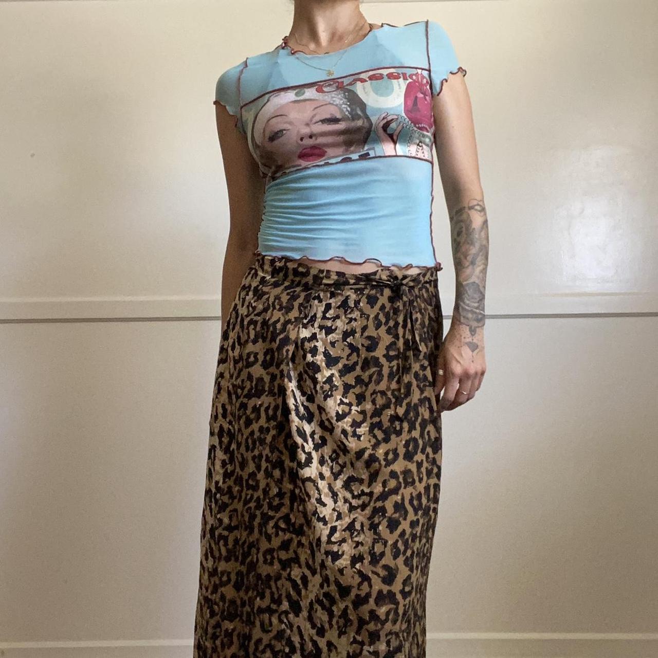 90s inspired baby blue mesh top with vintage... - Depop