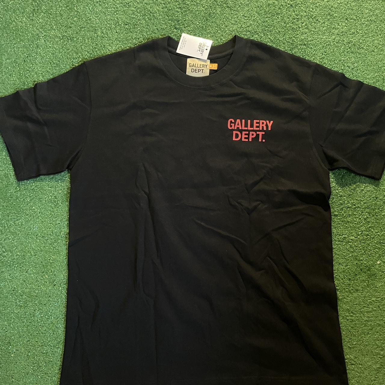 Gallery Dept. Classic Logo Tee – Black/Red – Size M... | Depop