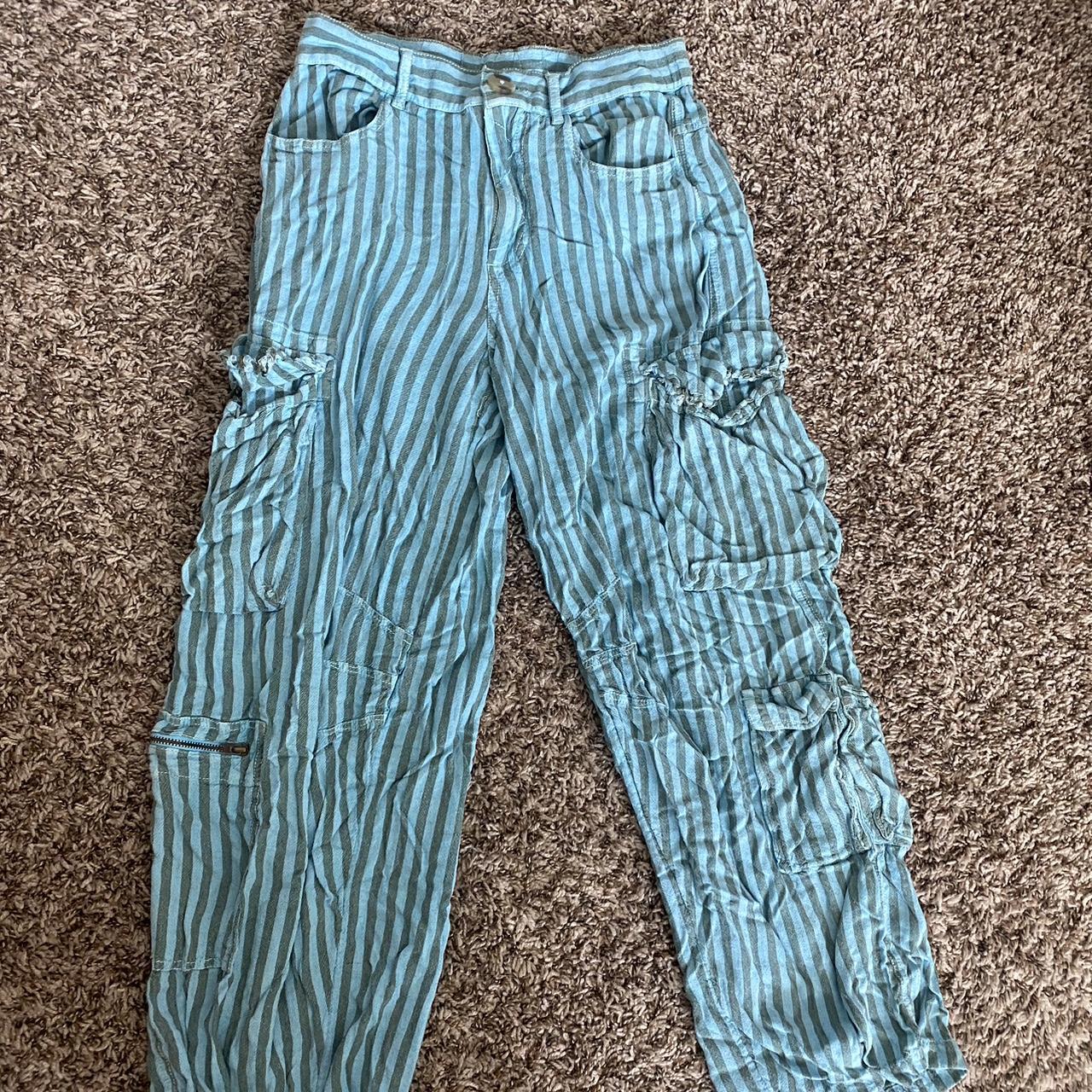 Striped flowy Urban Outfitters pants, worn once | Depop