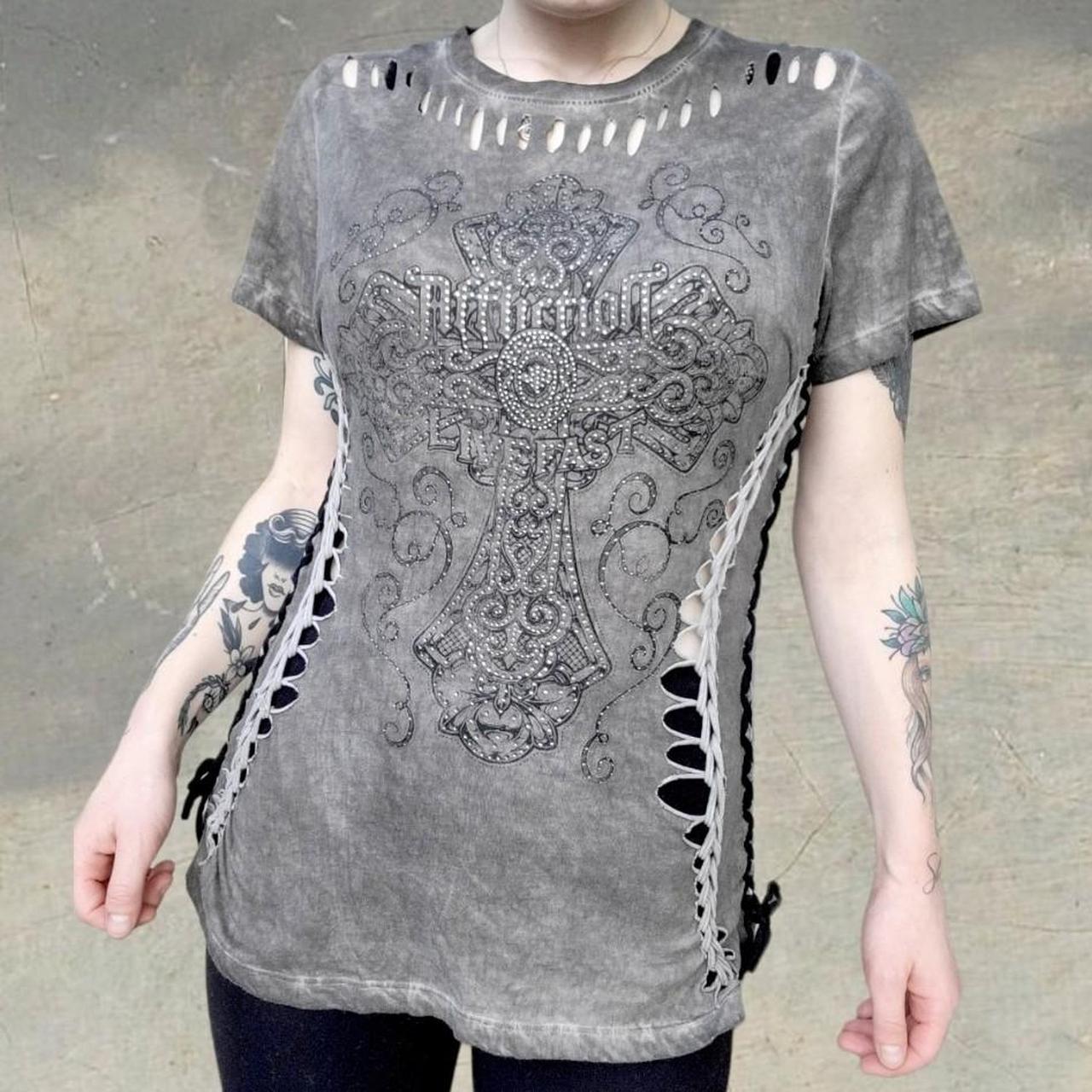 Affliction Goth Shirt ♡ Comes Pre Washed - Ready to... - Depop