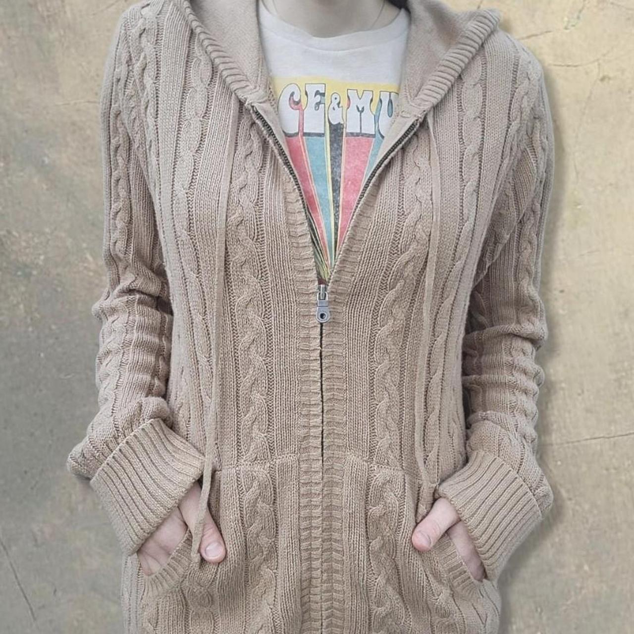 Cable Knit Zip Up Hoodie ♡ Comes Pre Washed - Ready... - Depop