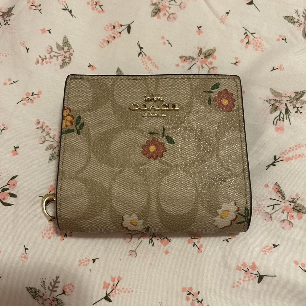 Flower print coach wallet🌸 Comes with a zipper... - Depop