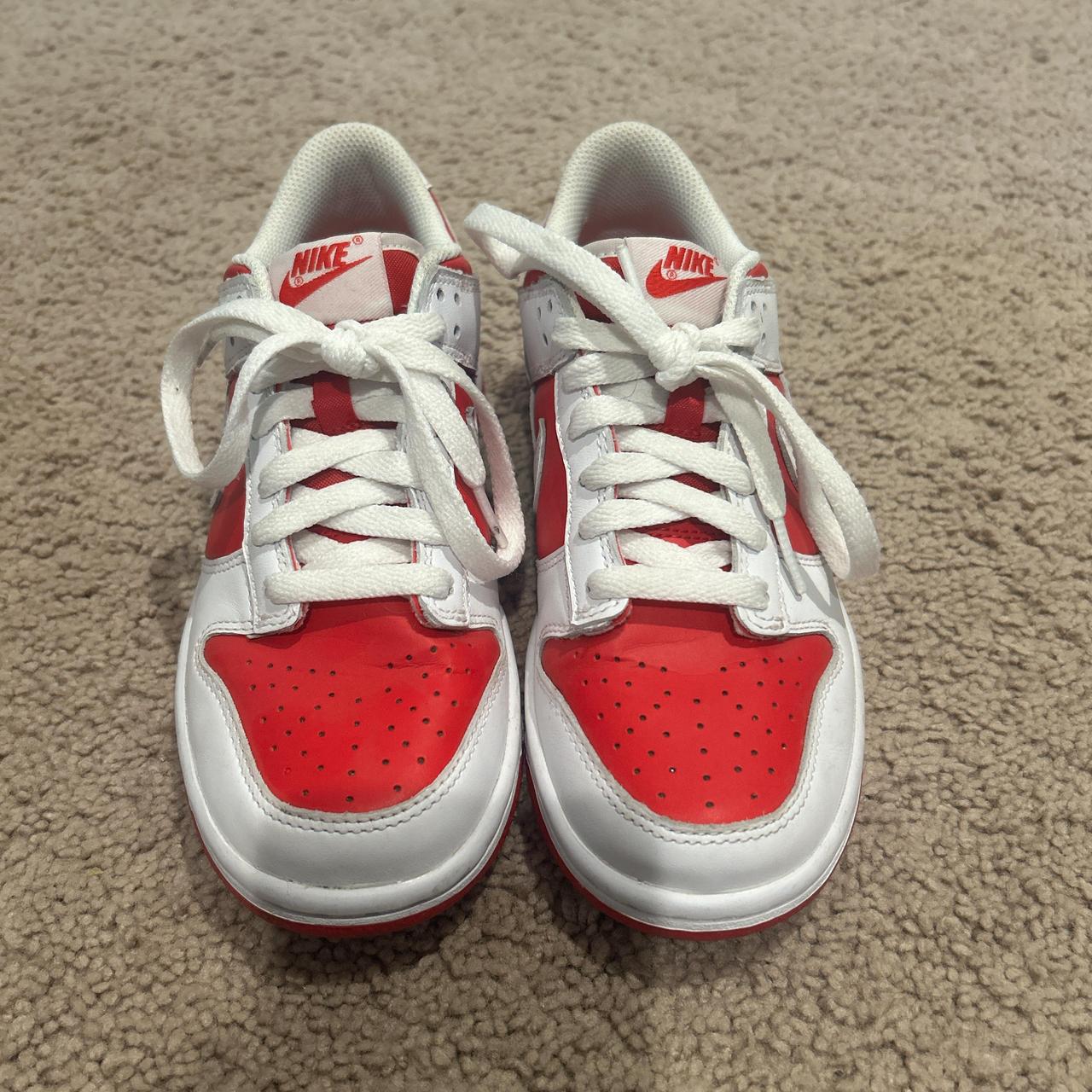 Nike dunk lows in championship red - Depop