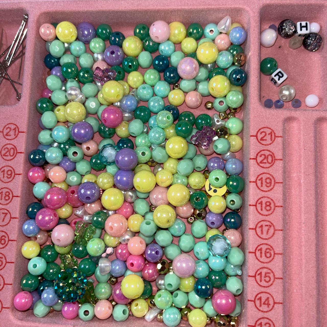 Multi-coloured beads for crafting, jewelry making $2... - Depop