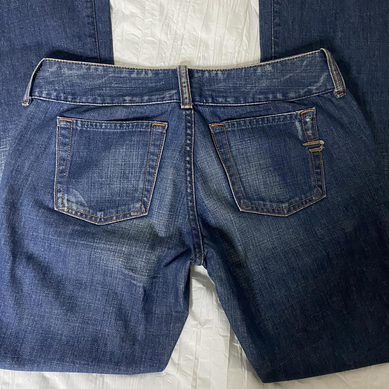 Diesel Dark wash flared Low rise y2k jeans. Too long... - Depop
