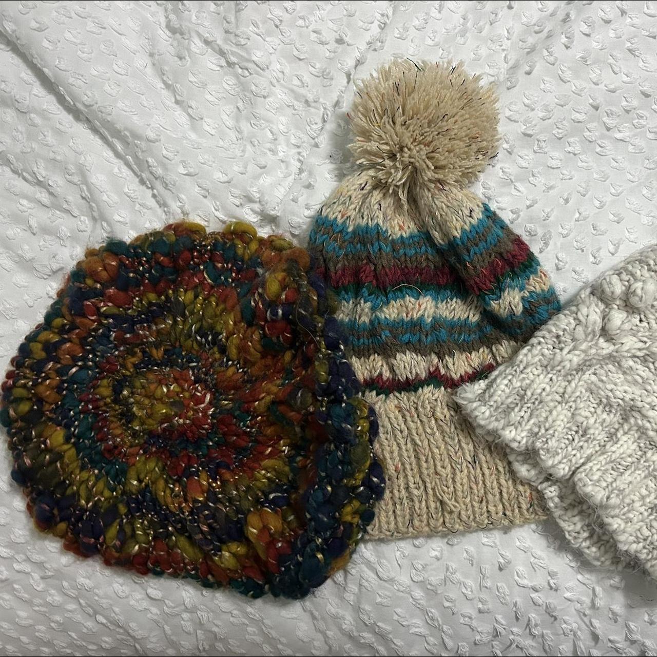 Cute funky beanies, $15 for all 3 - Depop