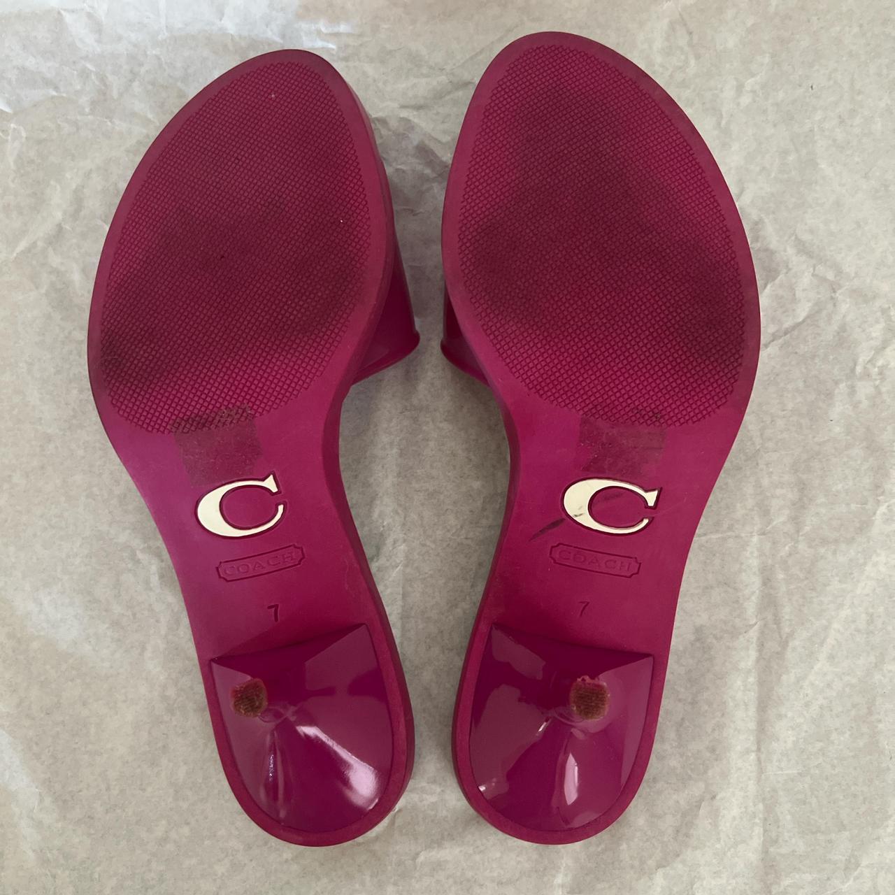 🎀 cute authentic y2k pink coach jelly heels. In... - Depop
