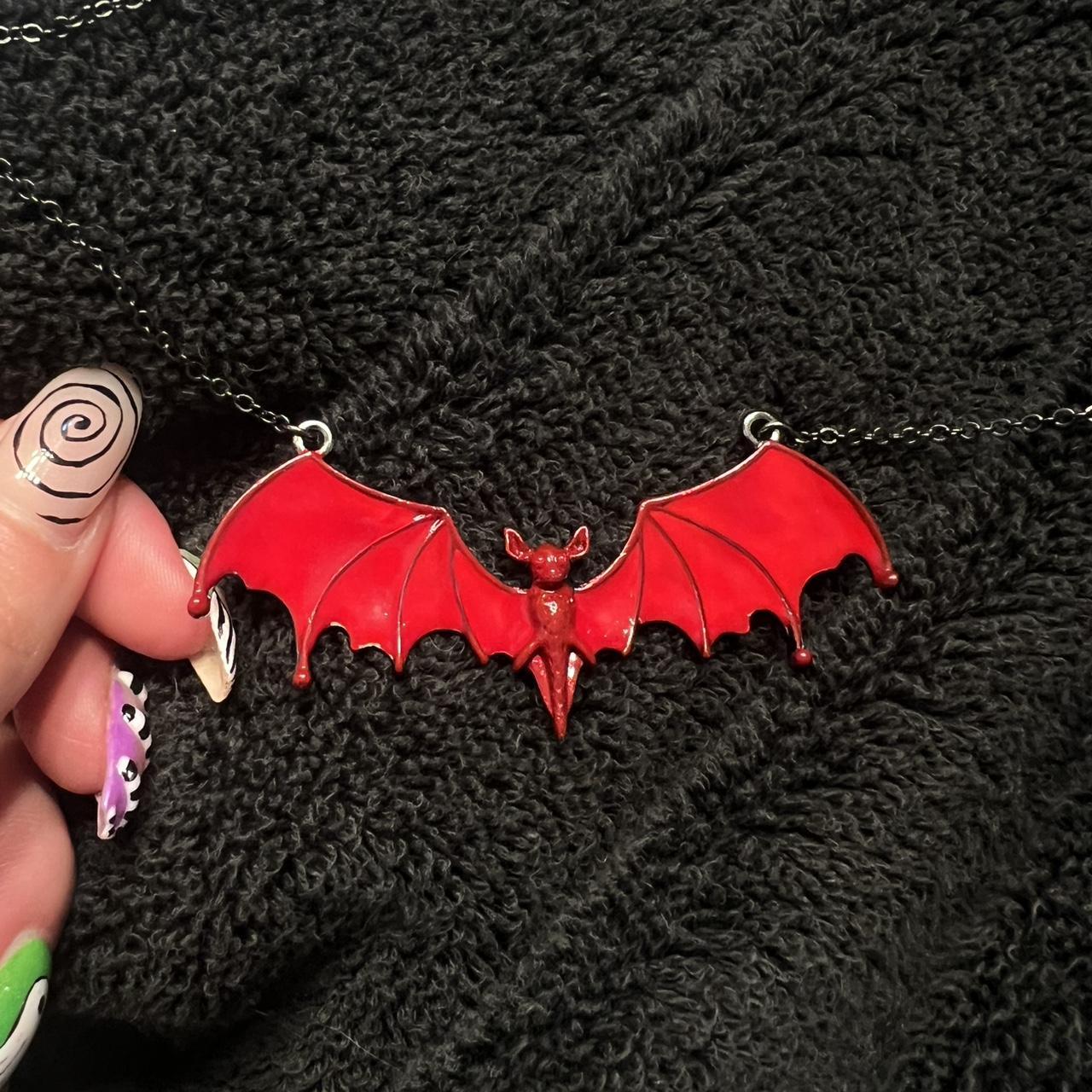 Red Bat Necklace🖤 Giving Thorn from the Hex... | Depop