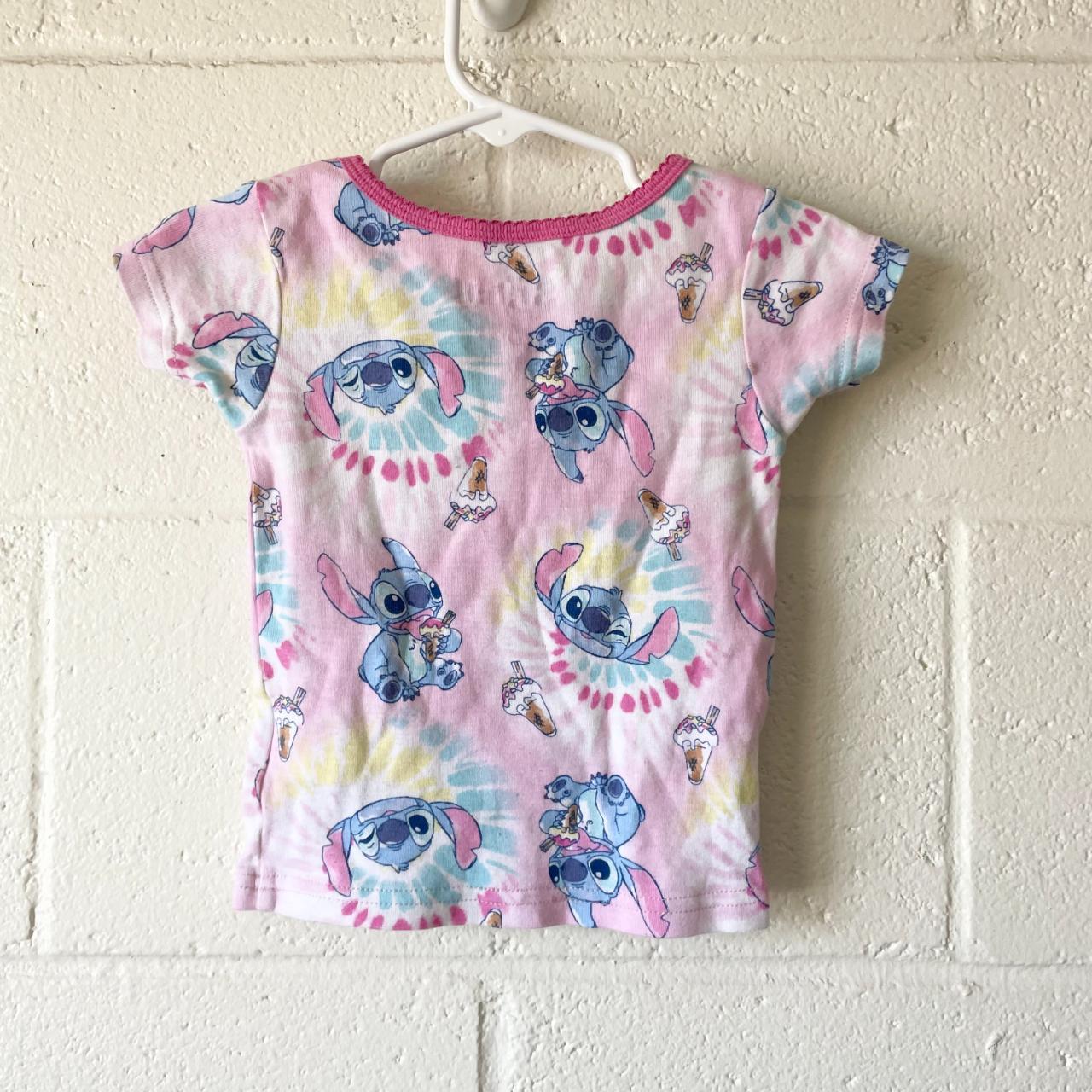 - Disney Lilo & Stitch Ice Cream Pink Tie Dye Short... - Depop