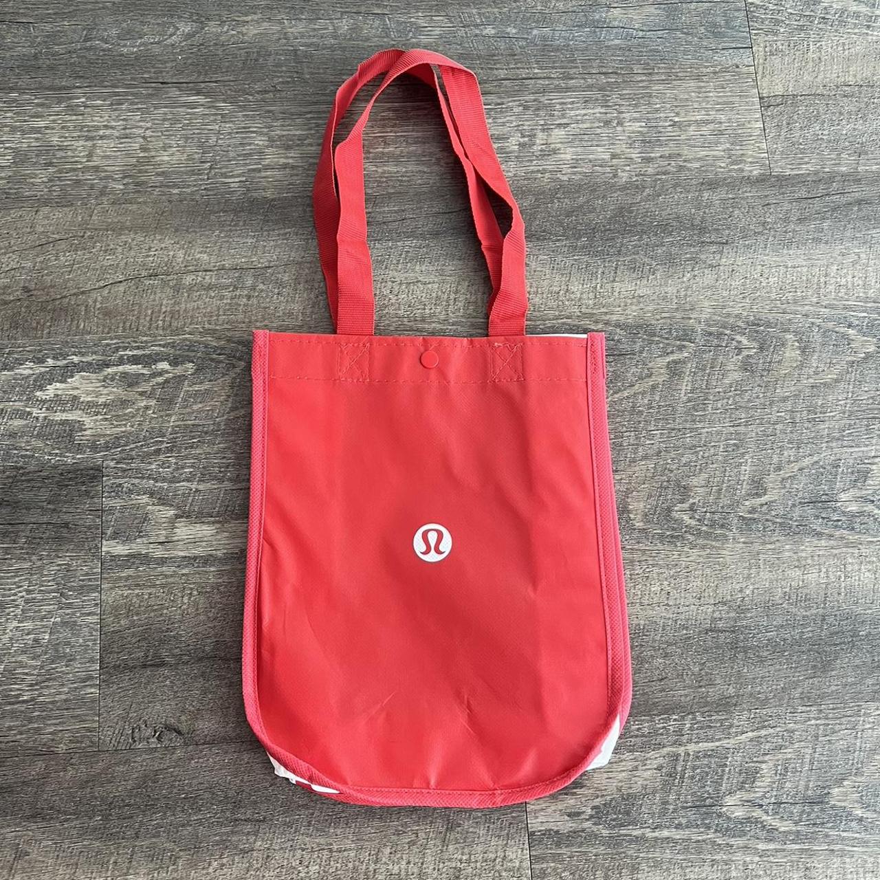 Lululemon Women's Red and White Bag | Depop