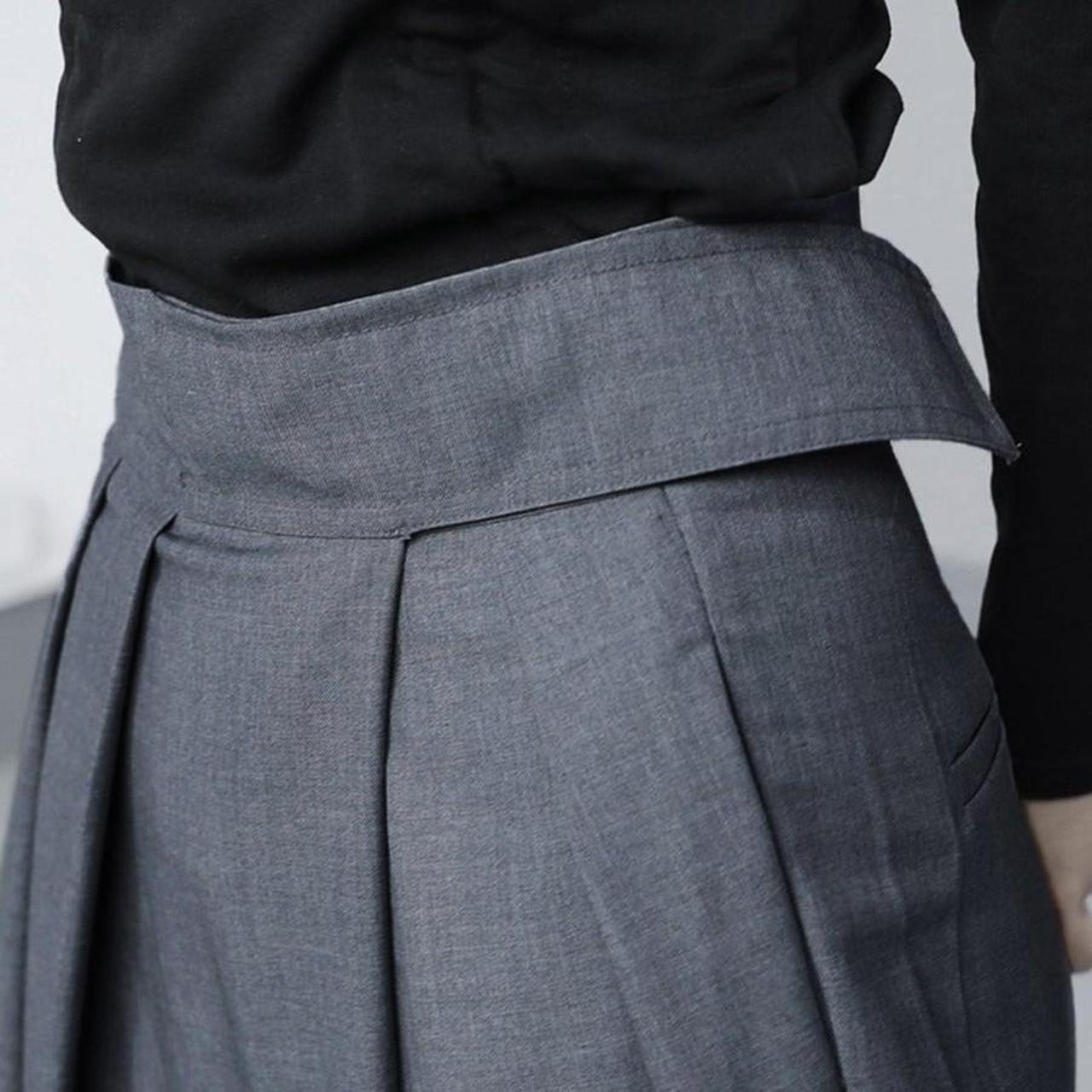 Hook-and-Loop Fastener Wide Leg Velcro Pants Size... | Depop