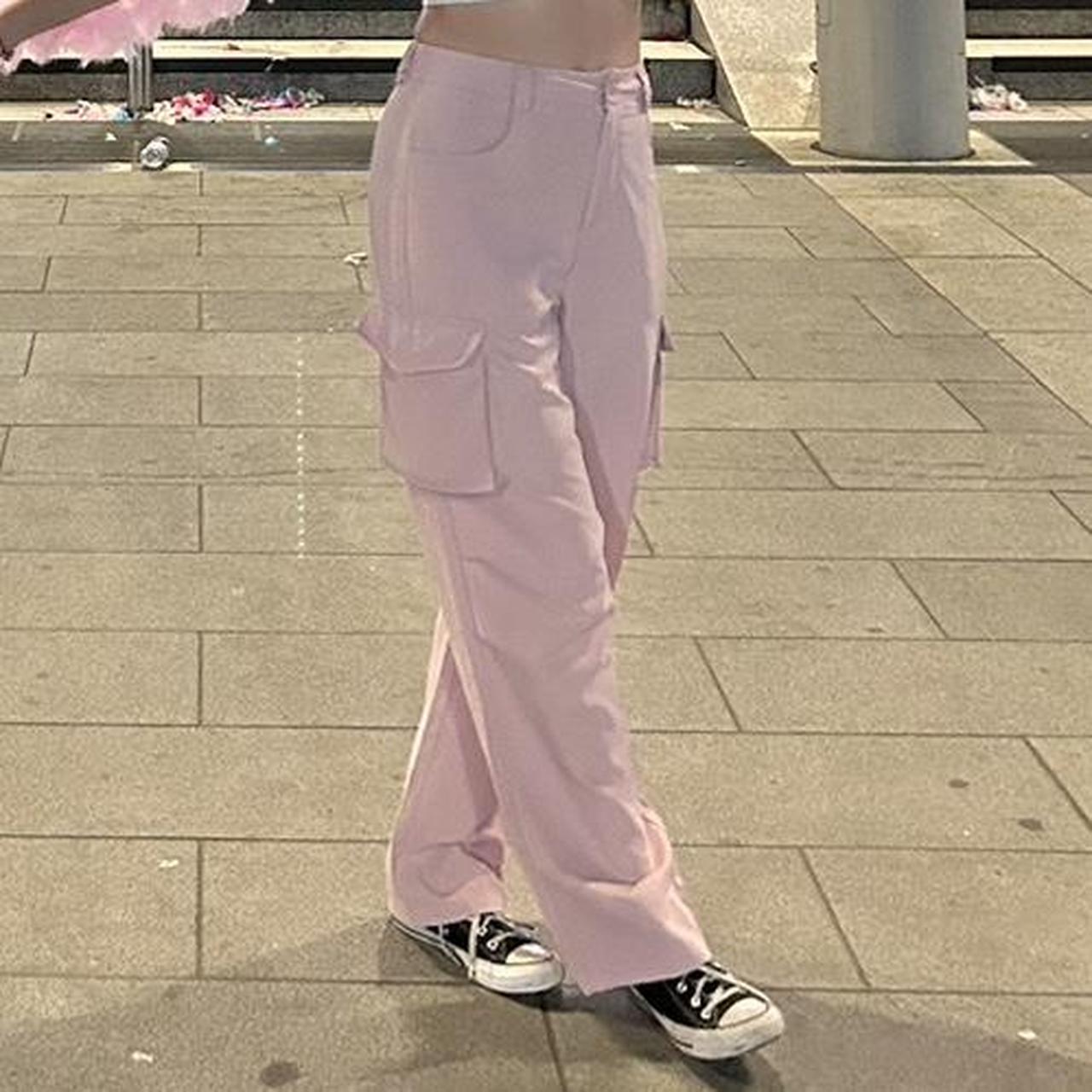 Light Pink cargo pants - Worn One time to Harry... - Depop