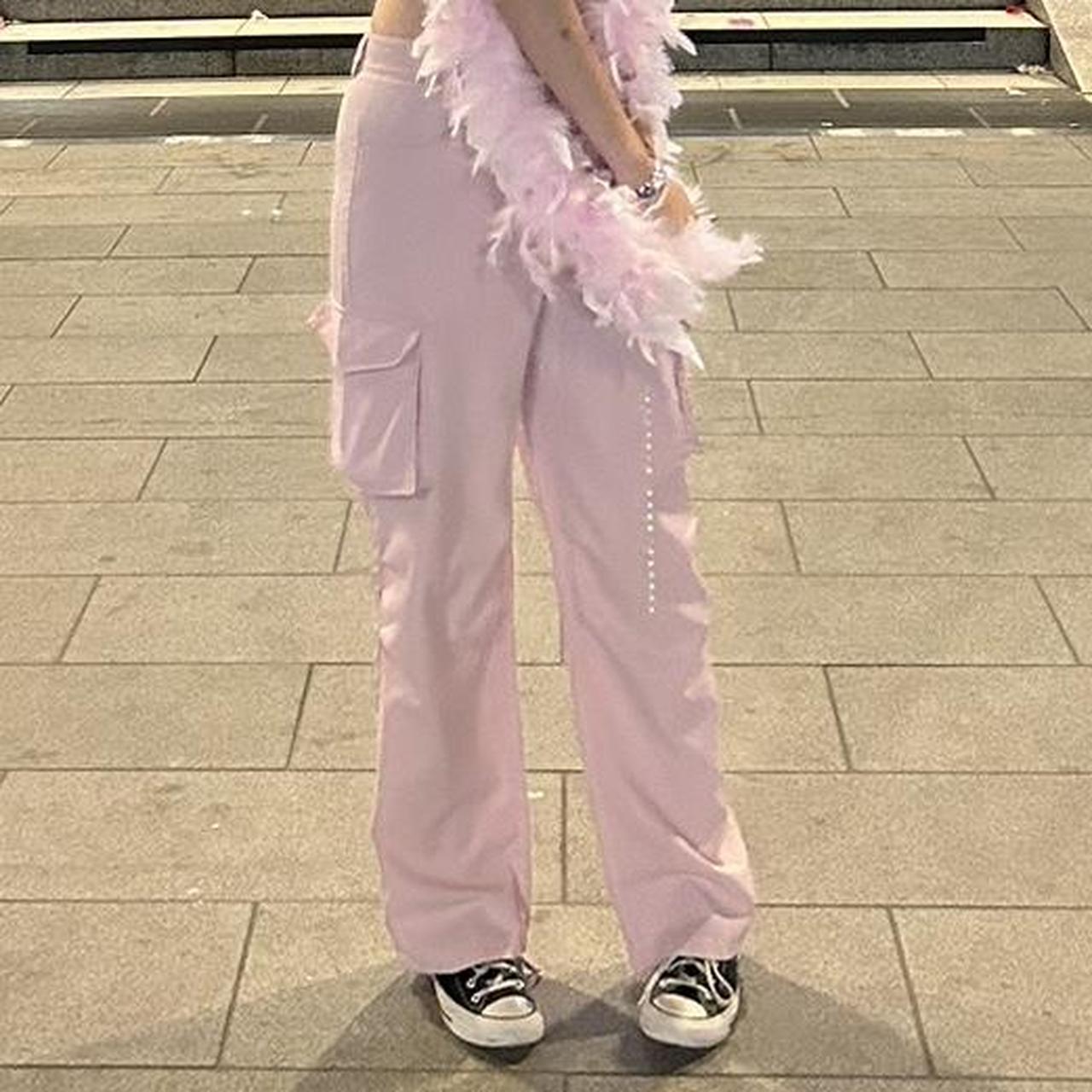 Light Pink cargo pants - Worn One time to Harry... - Depop