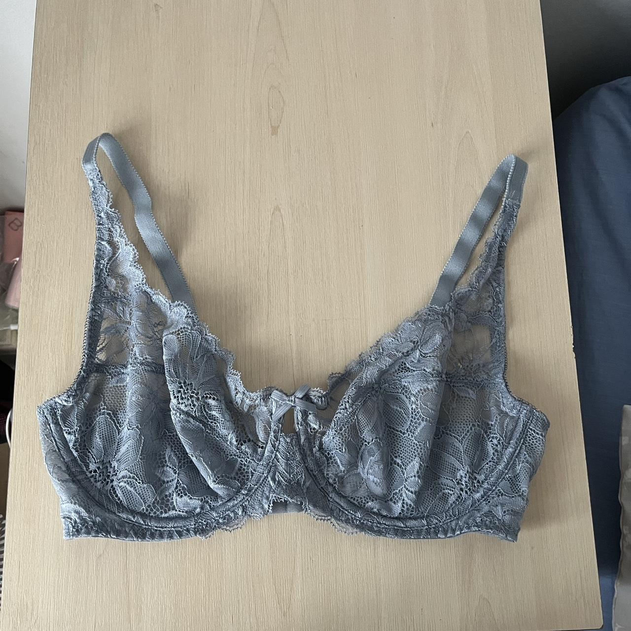 TU Clothing Lace Full Cup Comfort Bra In blue Size... - Depop