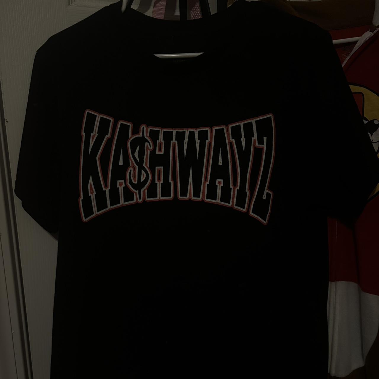 Kashwayz black and red tshirt - worn a few times -... - Depop