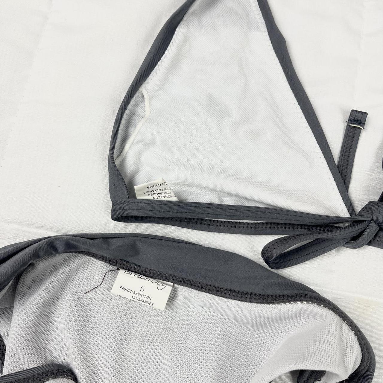 Beach Bunny Women's Grey and Silver Bikinis-and-tankini-sets | Depop