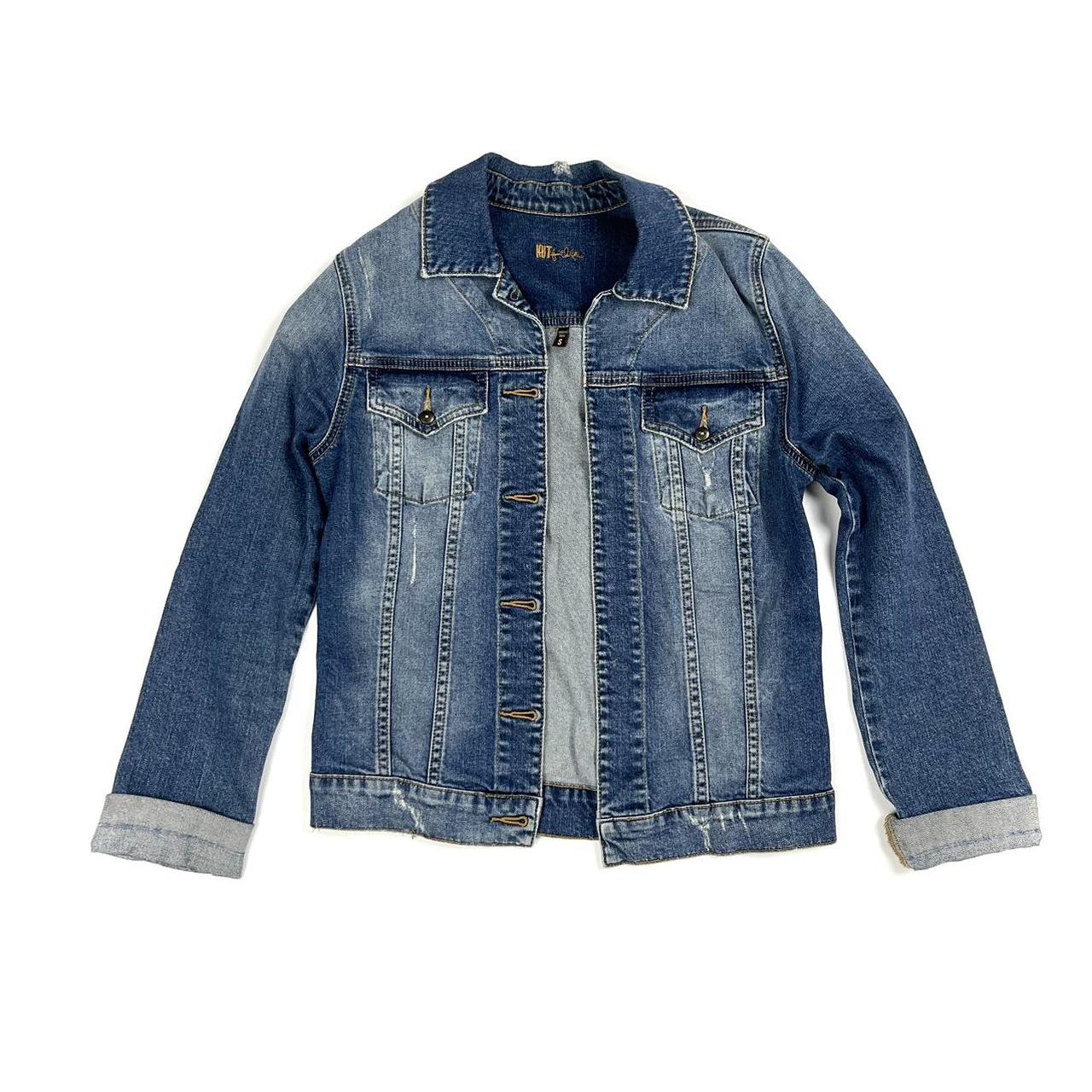 🎱 2000s denim jacket • by kut by the kloth, size... - Depop