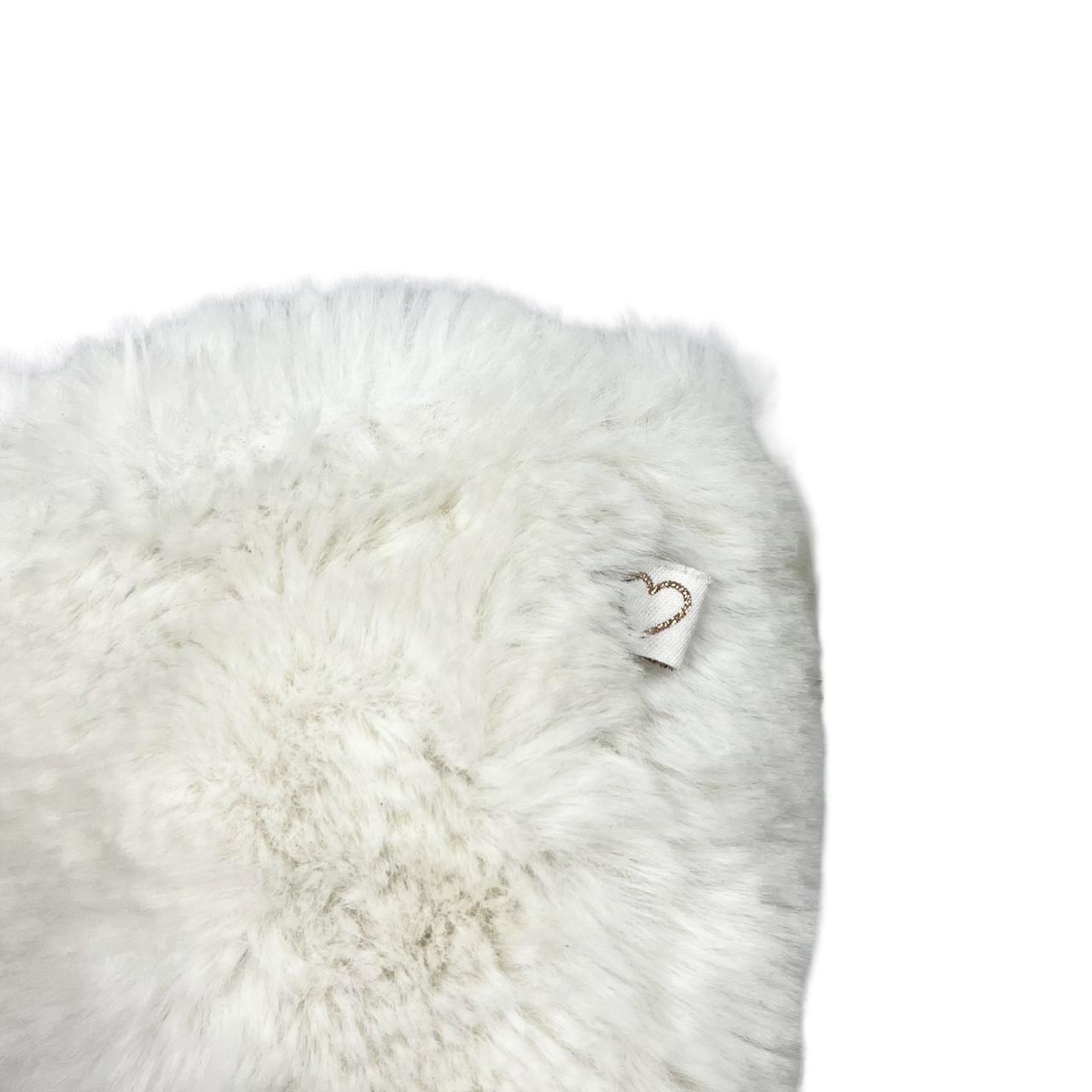 💌 white furry boot slippers by laura conrad,... - Depop