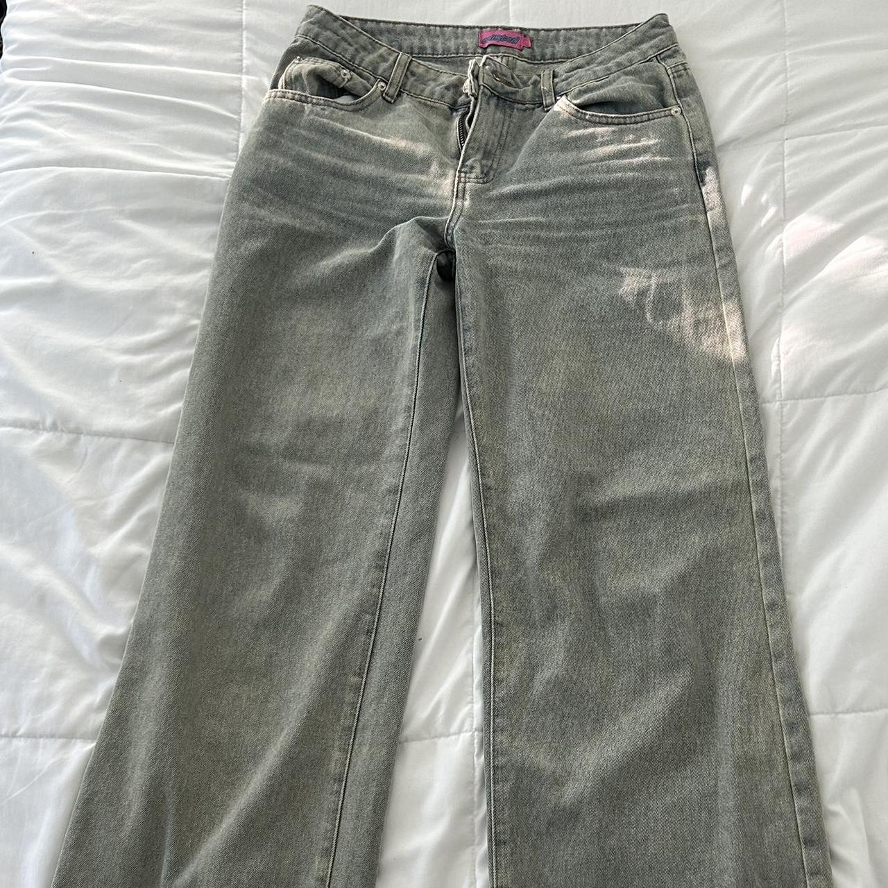 Edikted Magda low rise Acid wash jeans in size S!... - Depop