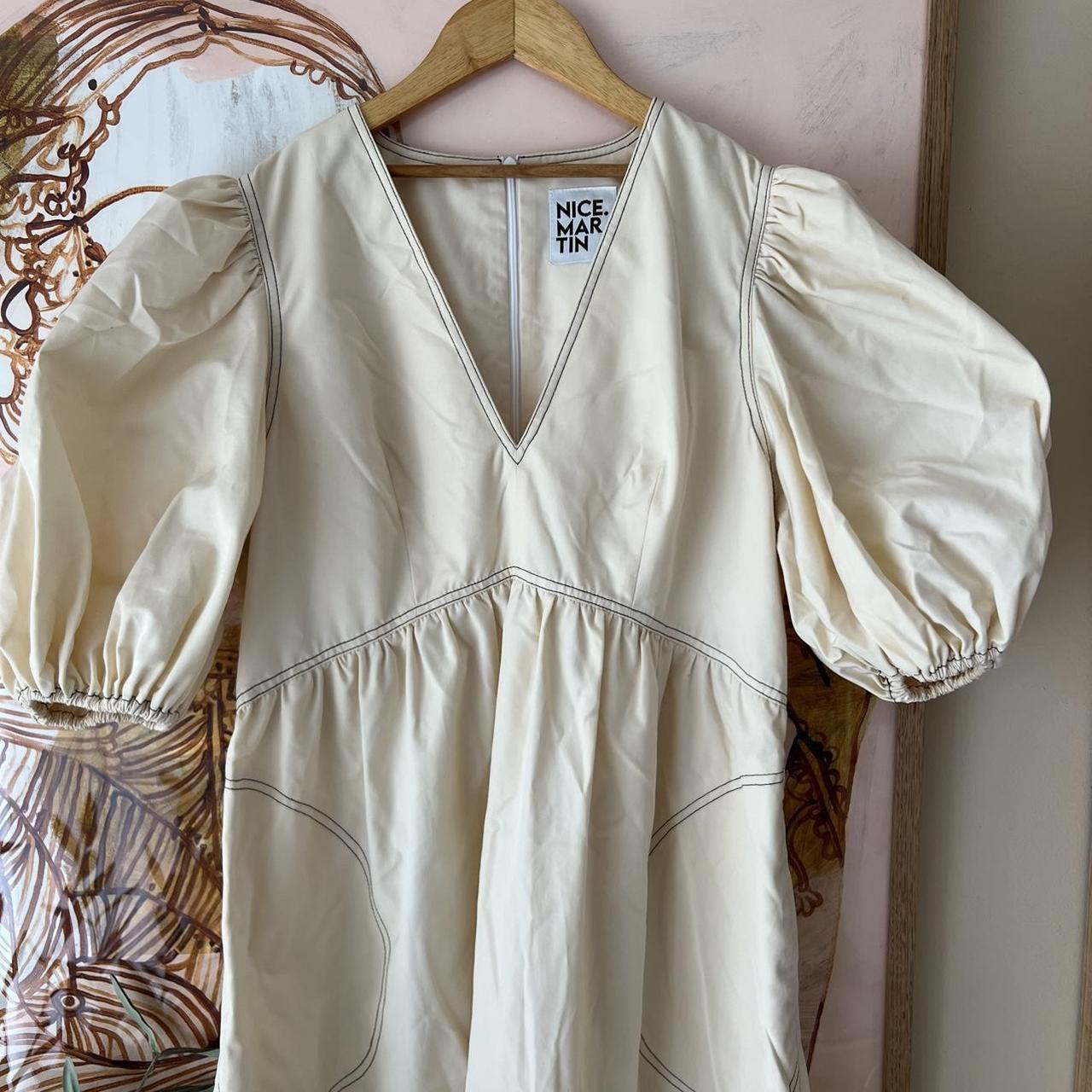 Nice Martin Spencer Midi Dress Cream Beige. GUC... - Depop