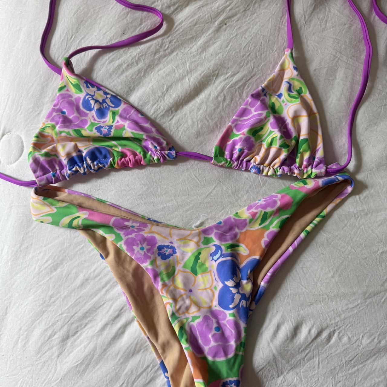 Princess Polly swim set with sarong, purple and... | Depop