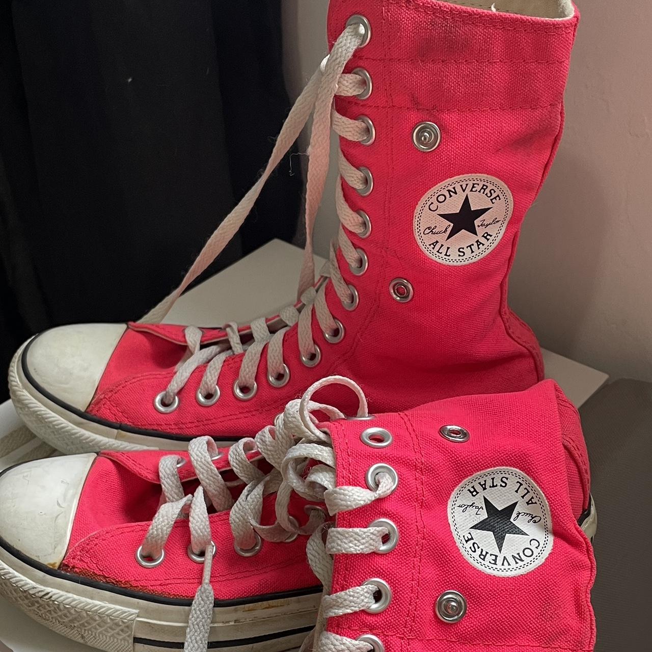 Hot Pink High Top Converse Authentic Converse Depop