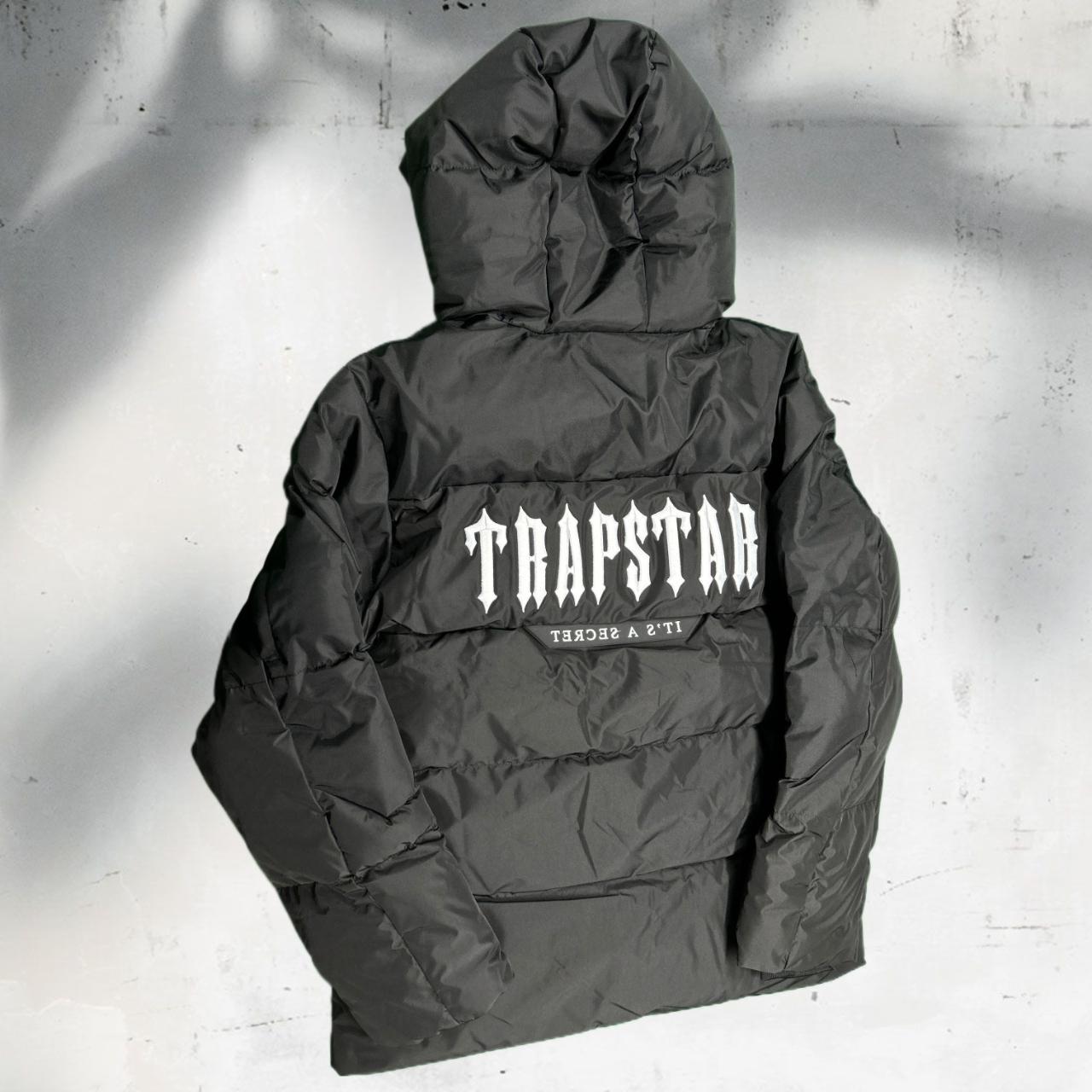 White Trapstar Logo Coat - Depop