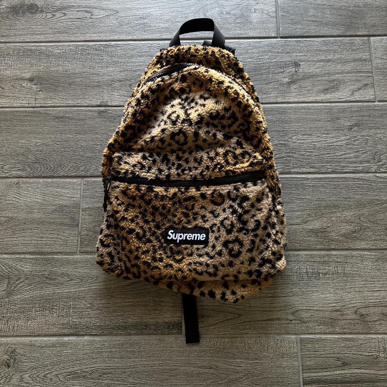 FW17 Supreme Leopard Backpack Leopard Camouflage... - Depop