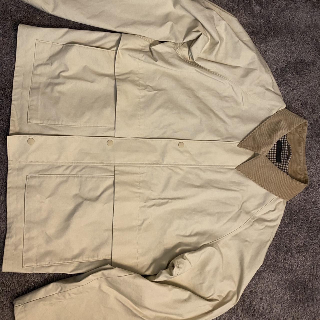 Uniqlo Utility short blouson jacket light brown with... | Depop