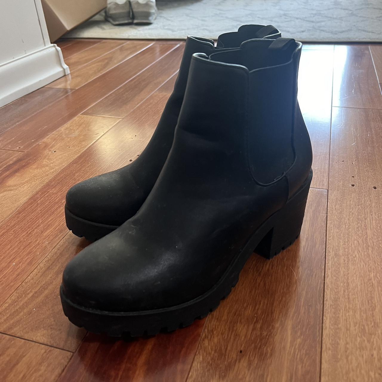 heeled combat boots - Depop