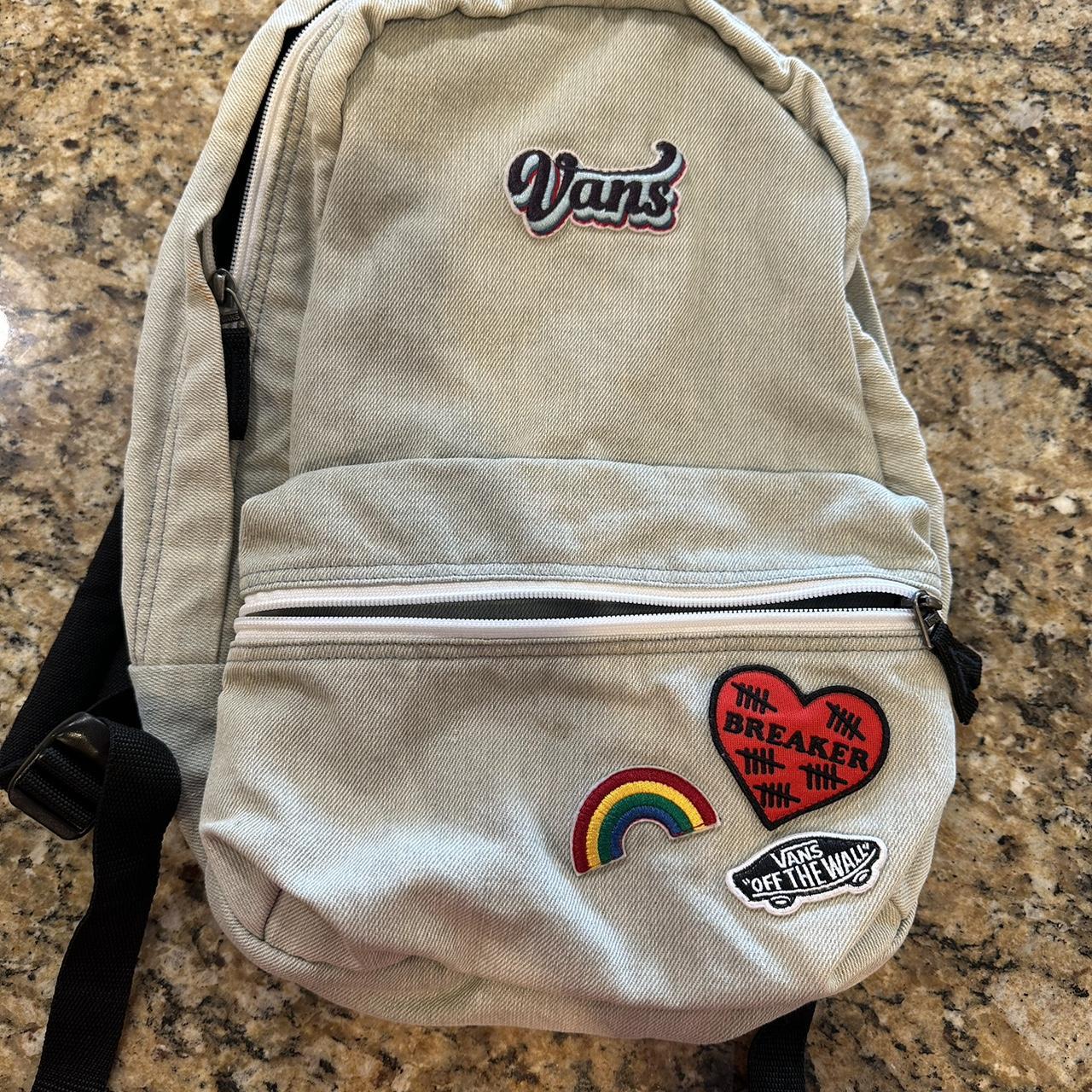 Vans Off The Wall Faded Denim mini Backpack #vans... - Depop