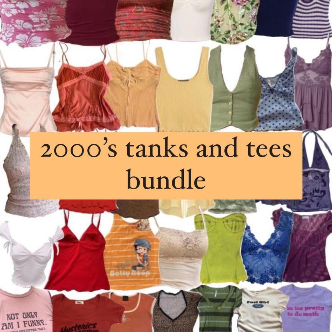 MYSTERY 2000’s tanks and tees bundle consists of 5... - Depop