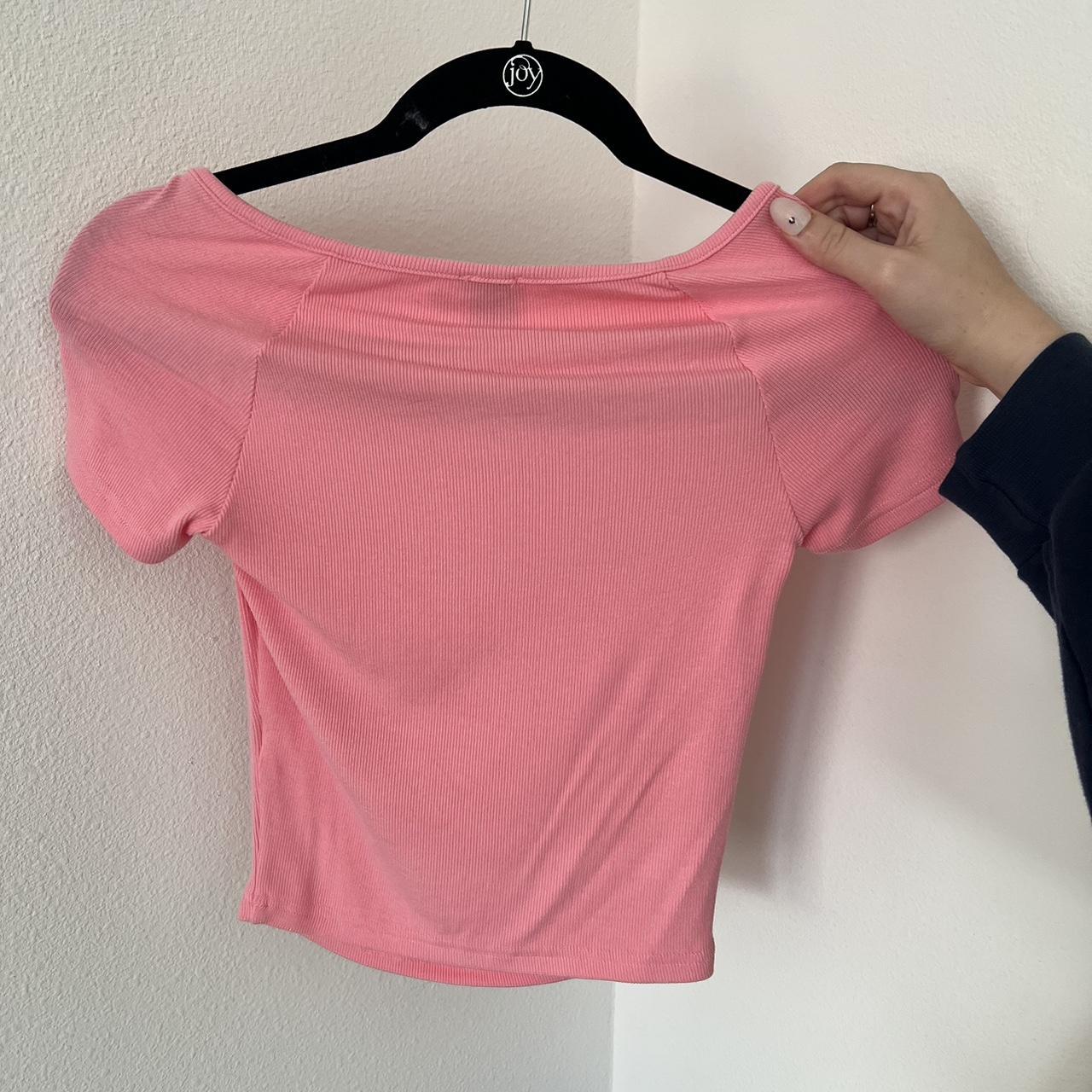 Size 4, pink square neck top, Princess Polly - Depop