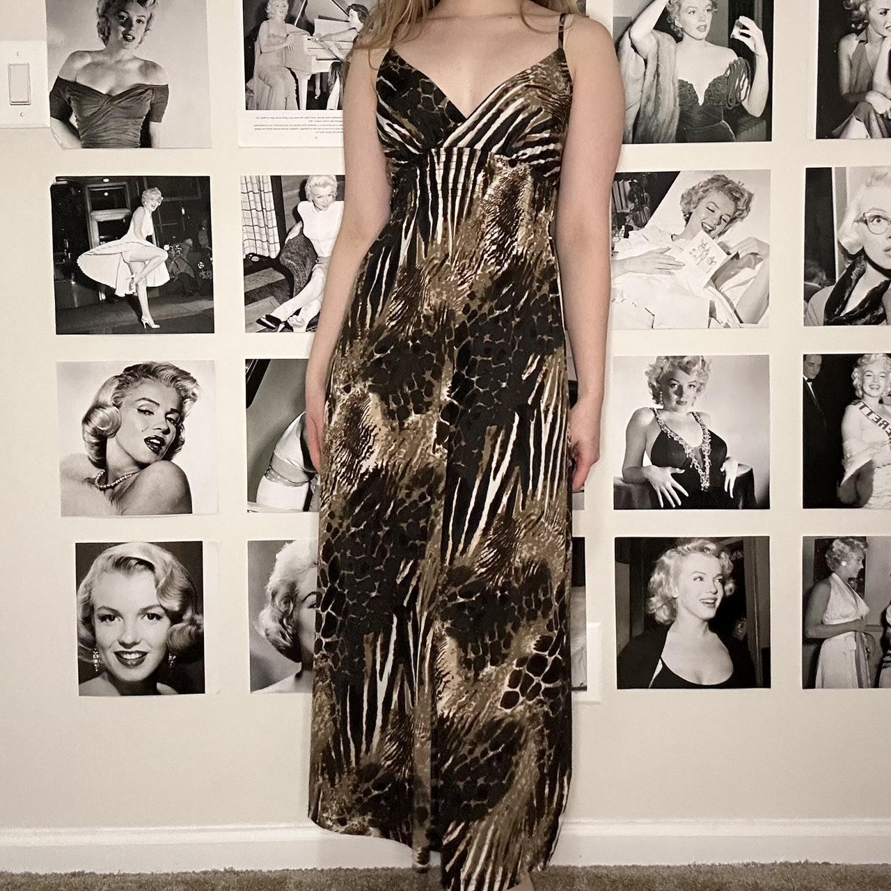 Vintage y2k boho animal leopard zebra print v-neck... - Depop