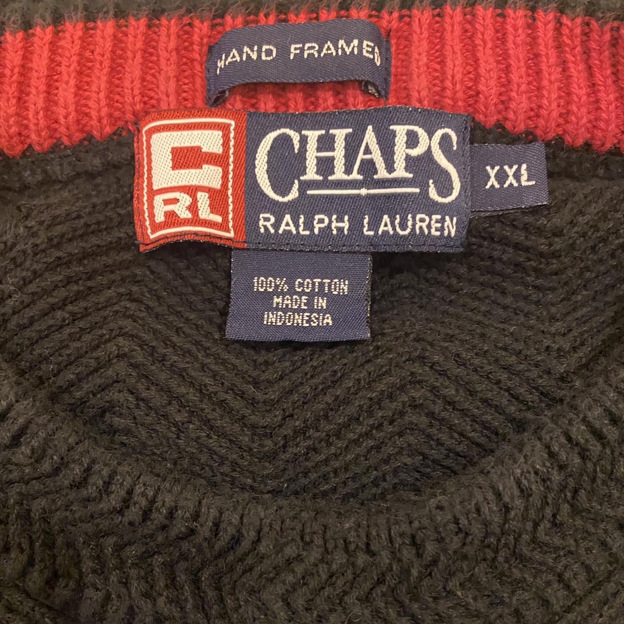 Chaps Ralph Lauren - Black Crewneck - Knitted... - Depop