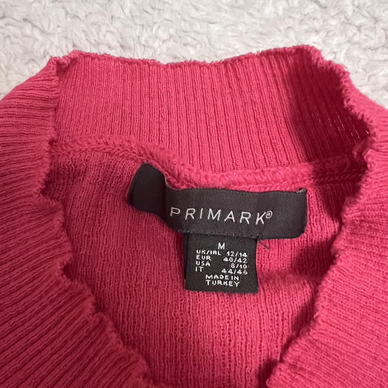 Bright pink Primark mock neck sweater shirt, cutest... - Depop