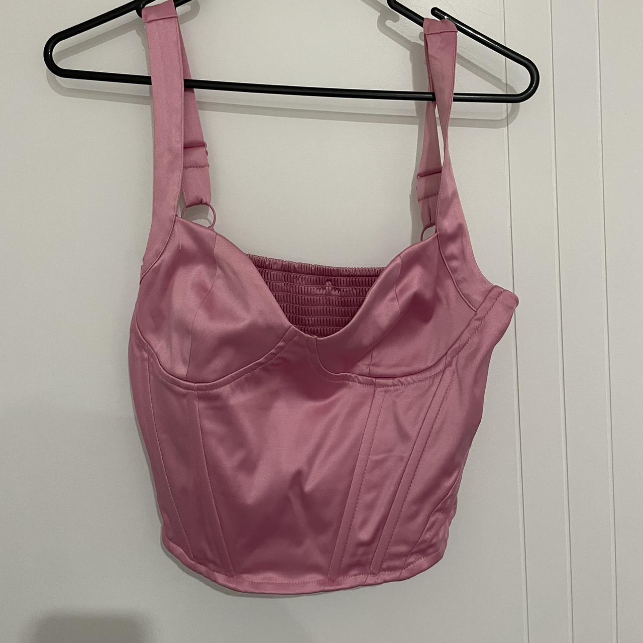 Glassons size 8 pink corset, super cute only worn... - Depop