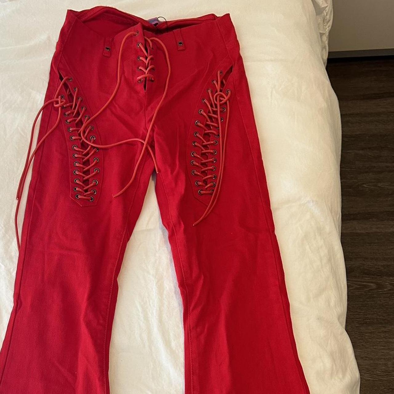 NWT Edikted lace up jeans Size : small Really cute... - Depop