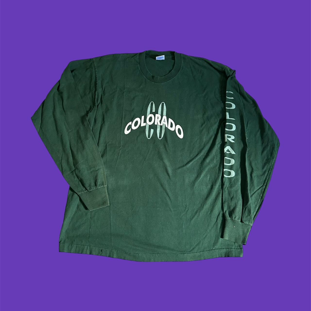 Vintage 90s Colorado puff print lonsleeve tee 🌠no... - Depop