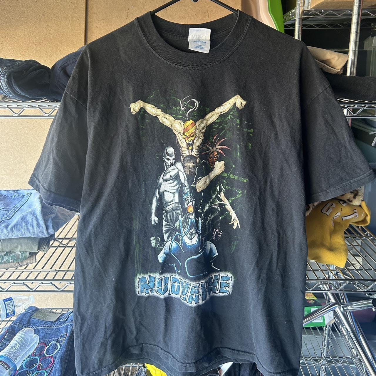 Vintage 2000s MUDVAYNE band grunge tee Zero flaw,... | Depop