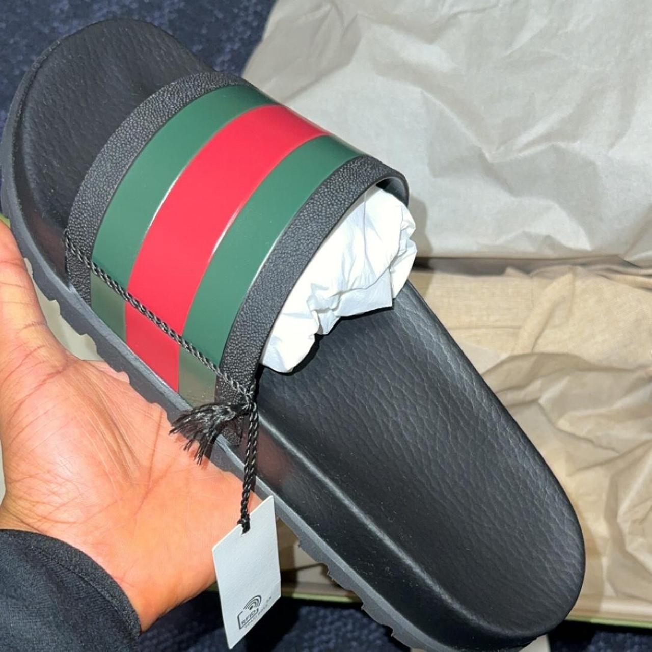 Gucci Pursuit Web Sliders Size 8 Brand New - Depop