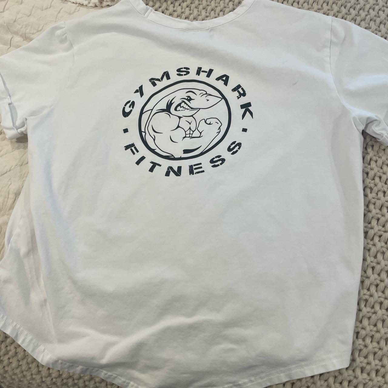 gymshark tee - oversized white tee shirt! - super... - Depop