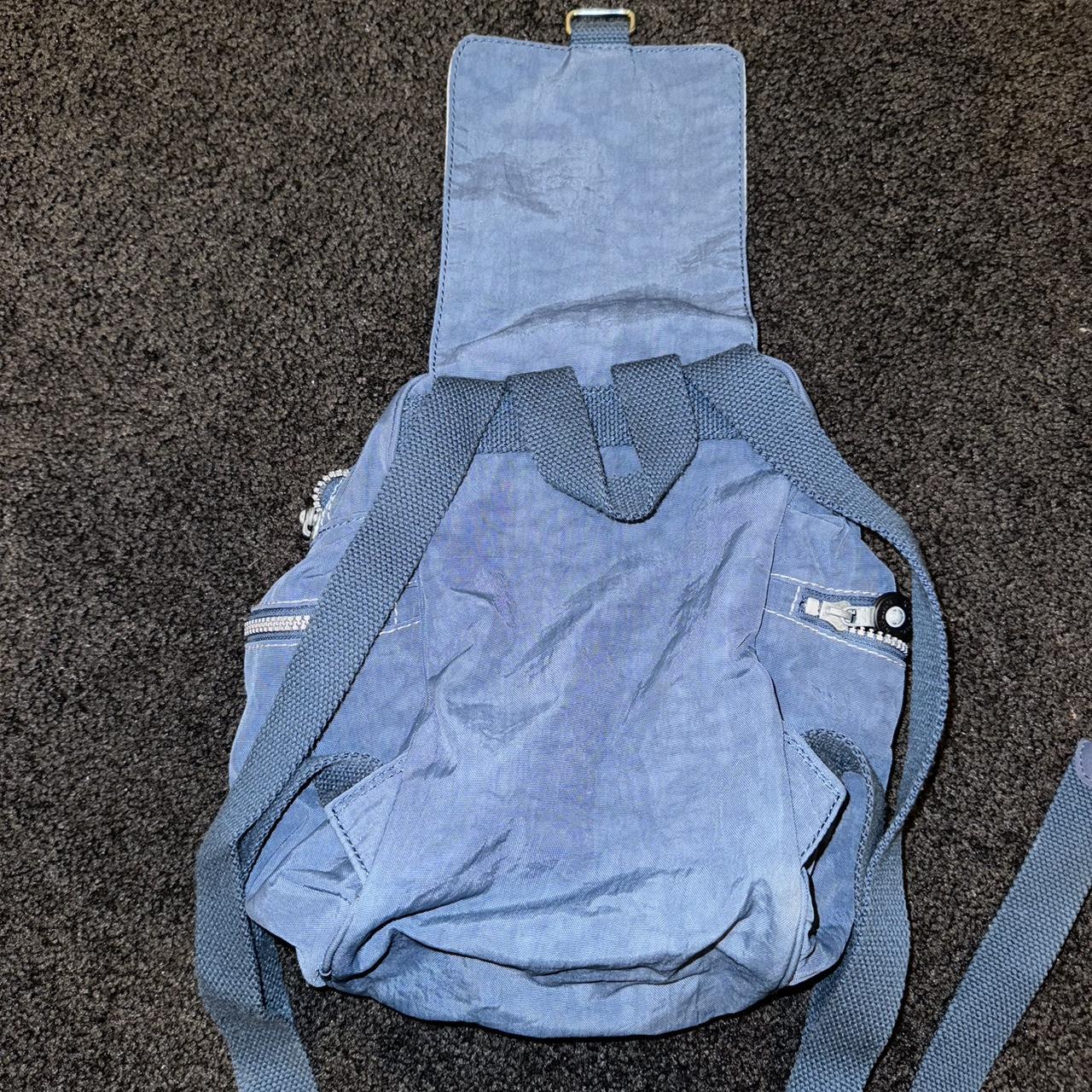Mini dusty blue Kipling backpack Used lightly in... - Depop