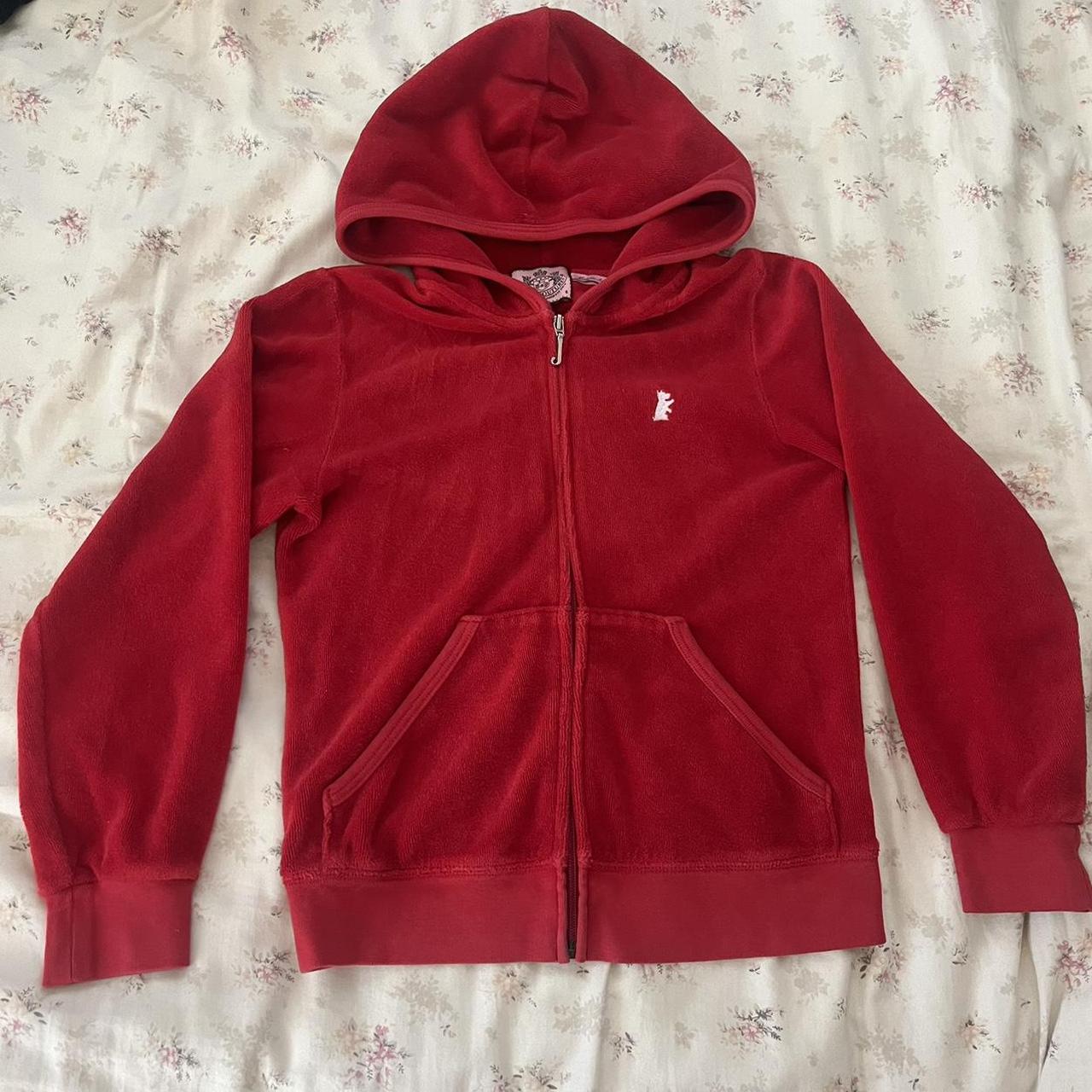 Red Juicy Couture Jacket Kids size 8 fits like an... - Depop