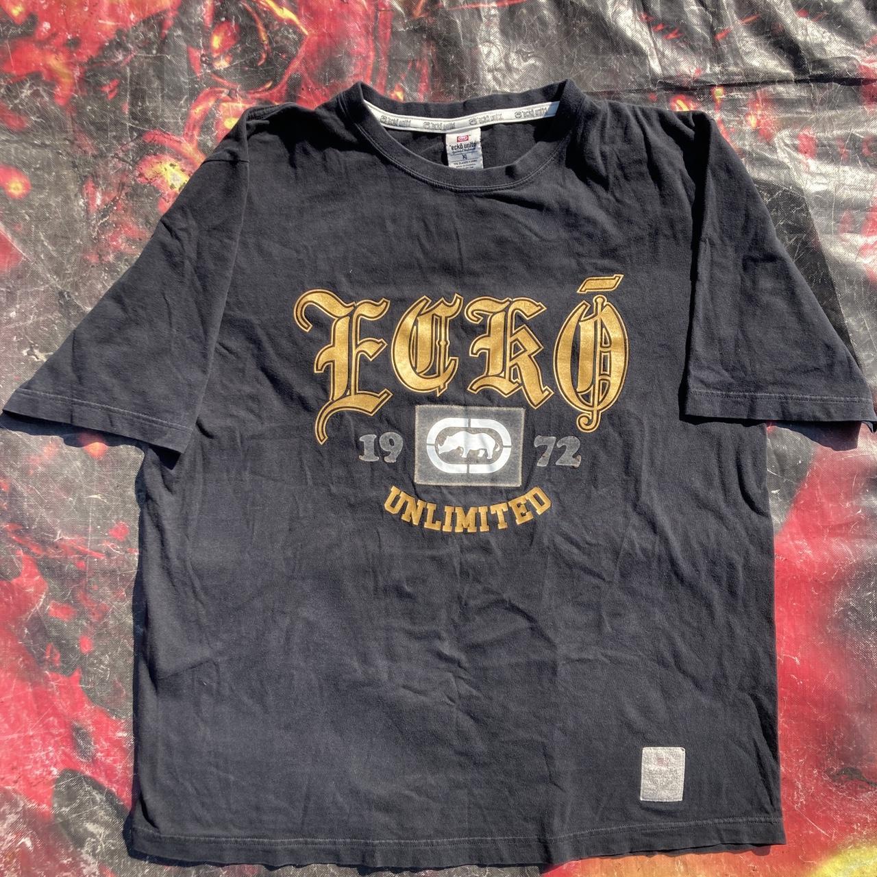 Ecko Unltd. Old school tee Nice golden accents Size... - Depop