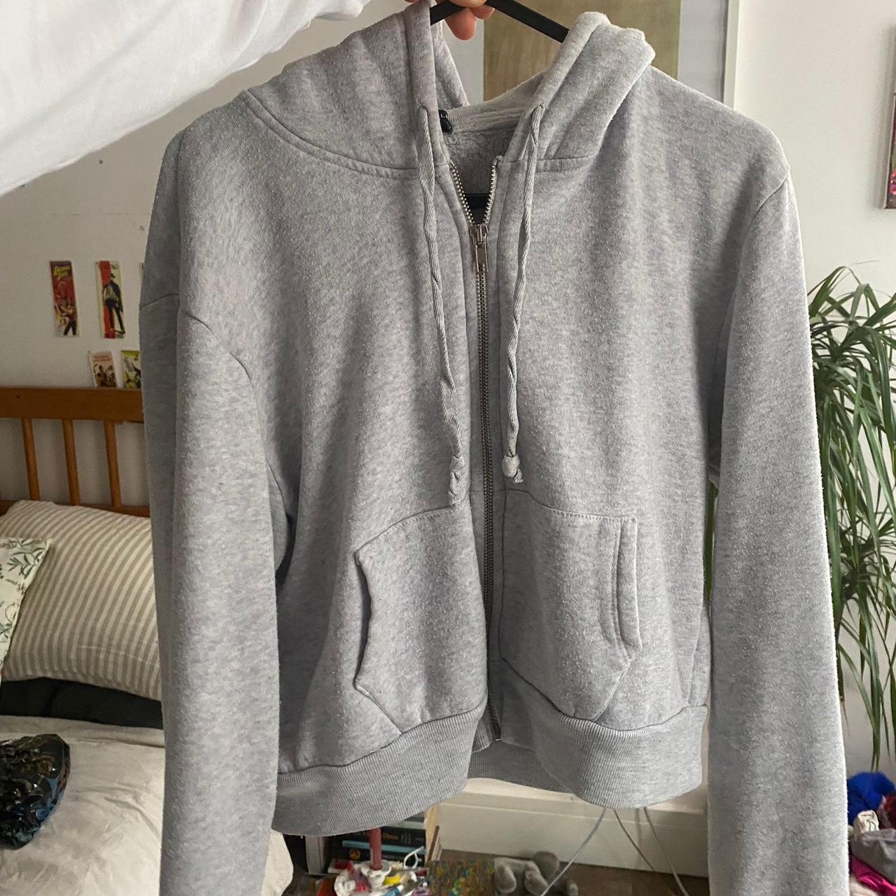 Brandy Melville jacket in grey - Depop