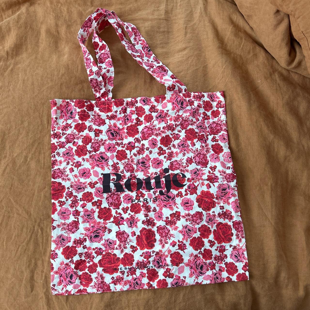 Rouje red floral rose tote bag Brand new unused - Depop
