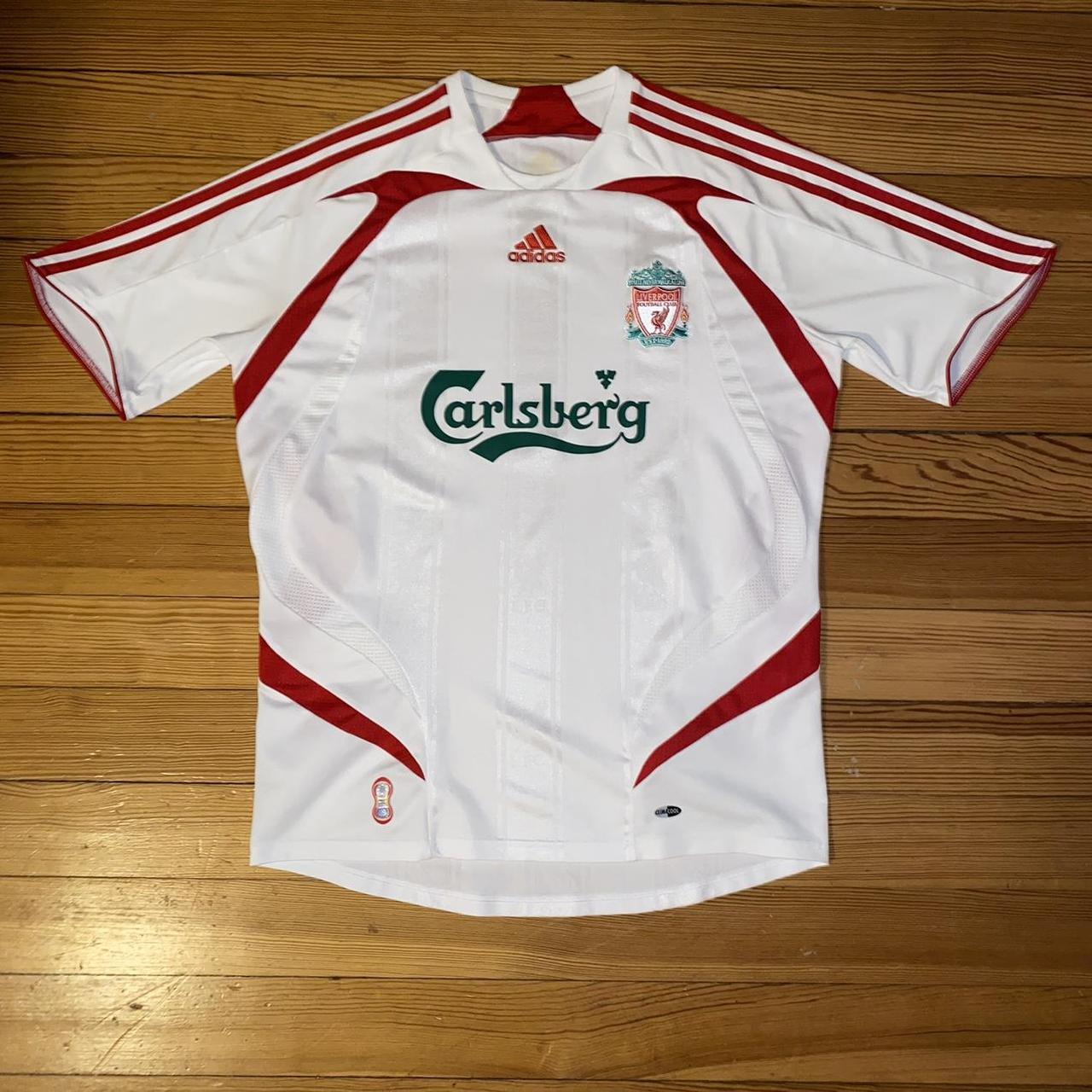 2007/2008 07/08 Adidas Liverpool EPL Away Kit Jersey... - Depop