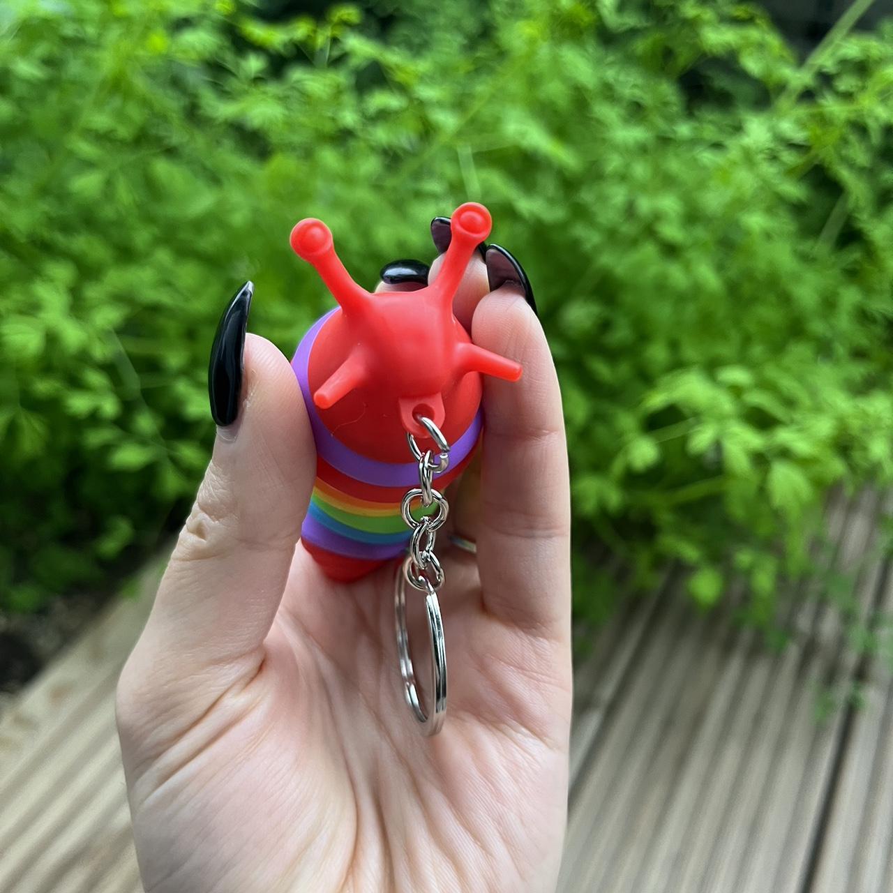 Fidget Slug Keychain- Rainbow Sensory Toy Your... - Depop