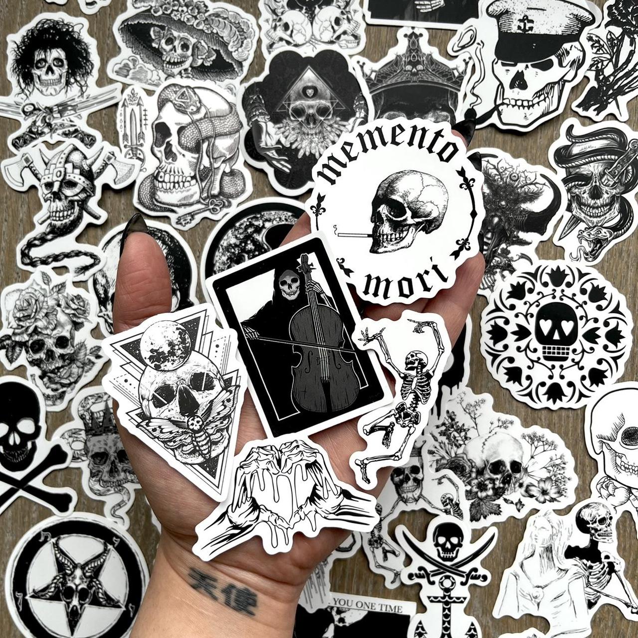Skeleton/Skull Gothic Stickers 5 pieces —> £5 10... - Depop